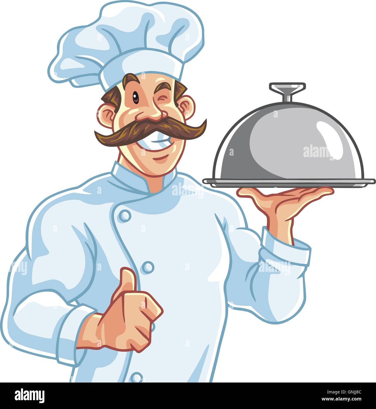 Healthy Fit Muscly Chef Serving Food Stock Vector Image & Art - Alamy