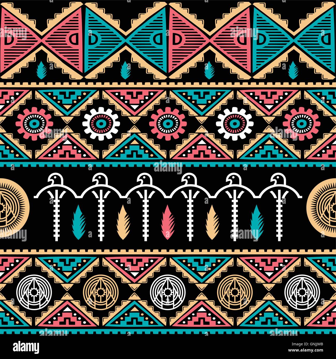 color native ethnic seamless pattern Stock Vector Image & Art - Alamy