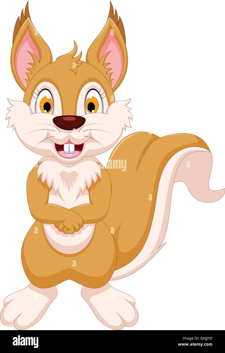 cute squirrel cartoon standing Stock Vector Image & Art - Alamy