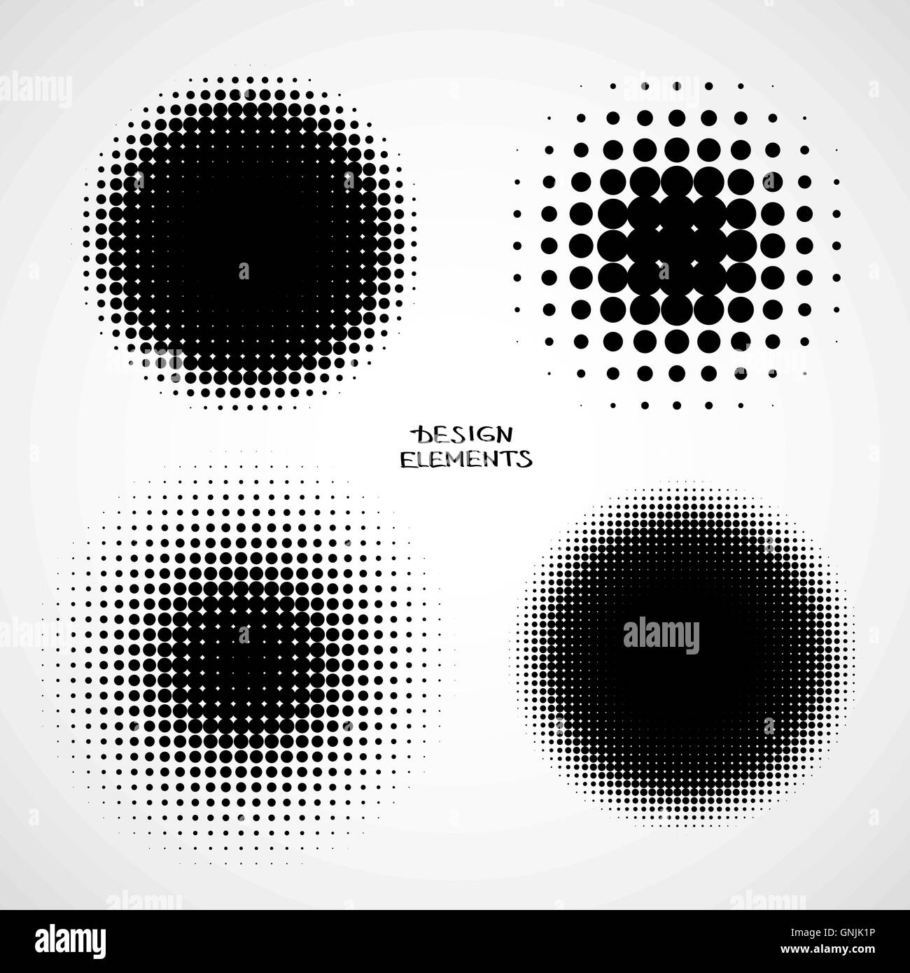 Abstract Halftone Backgrounds. Vector Set of Isolated Modern Design ...