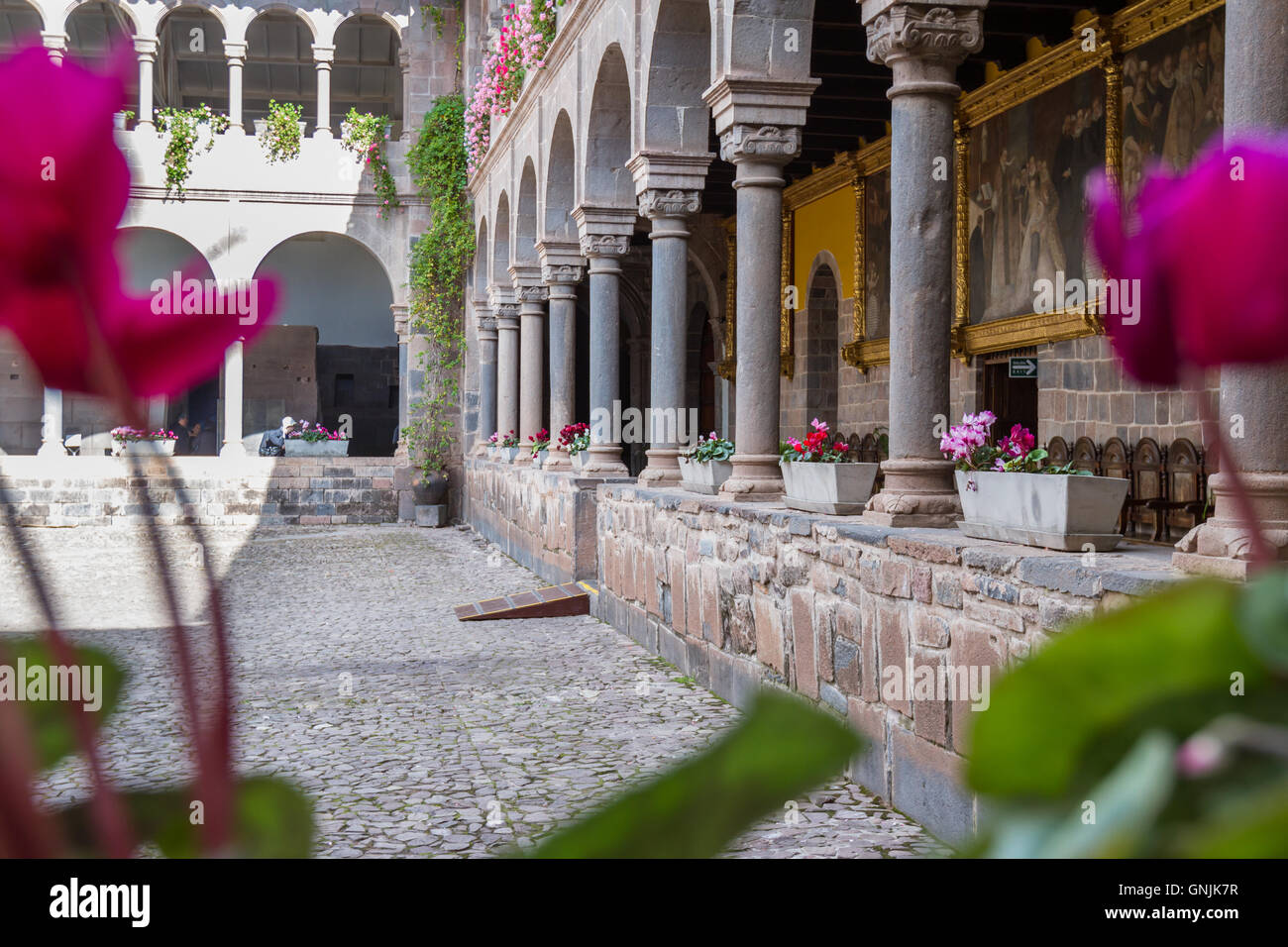 Cusco, Peru - May 14 : interior architecture and detail of the Templo ...