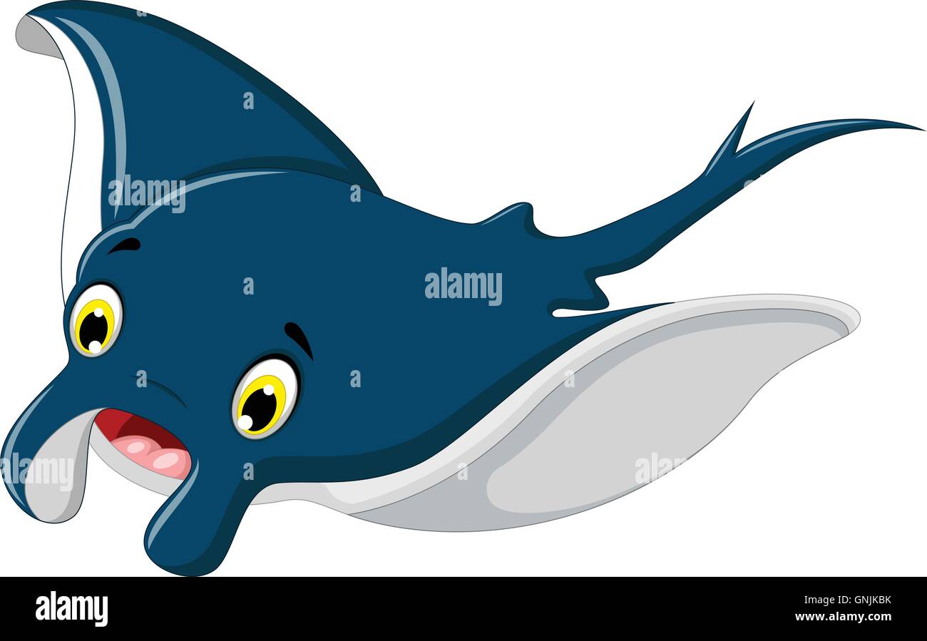 Cute stingray cartoon smiling hi-res stock photography and images - Alamy