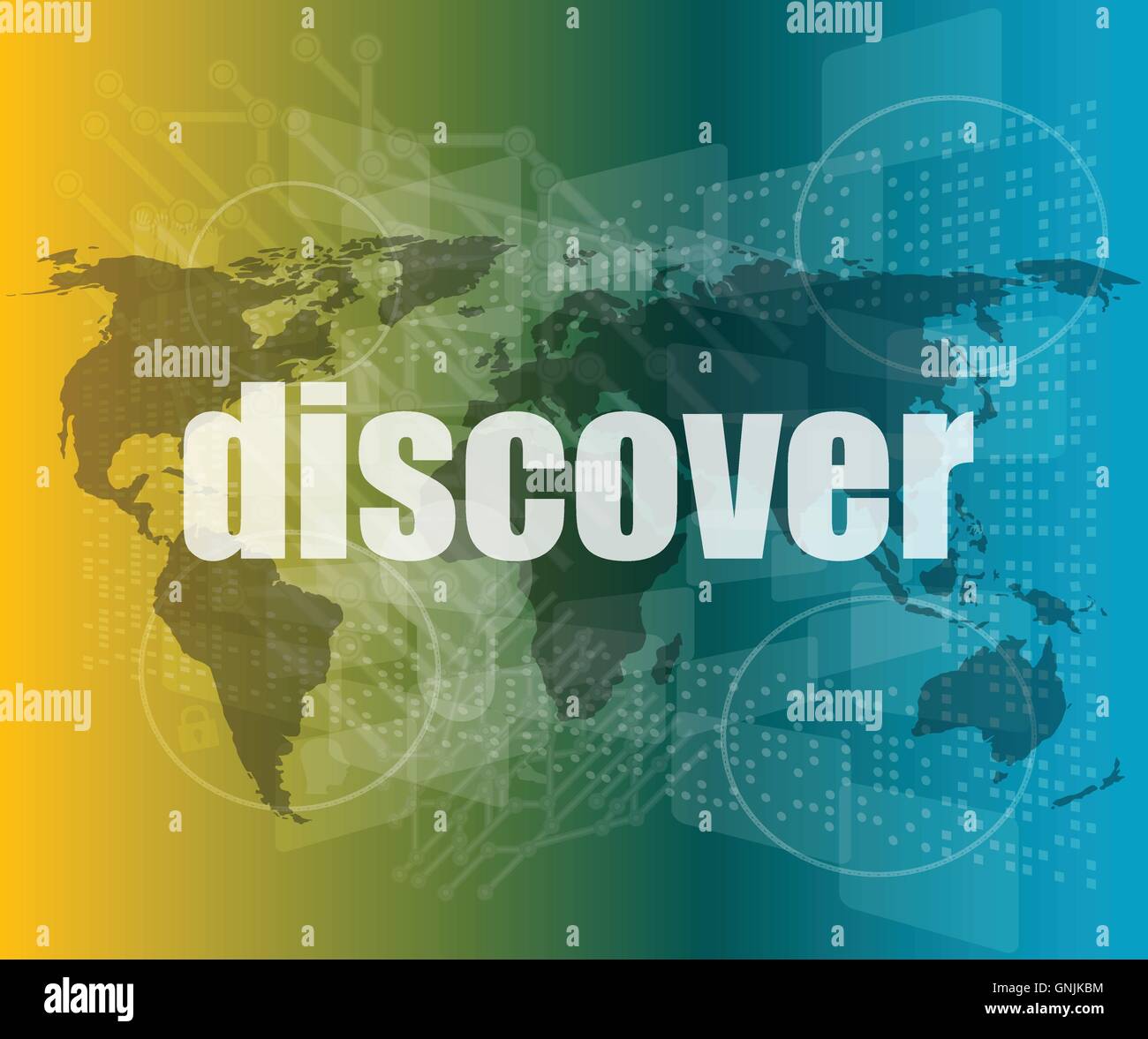 social concept: word discover on digital background vector quotation ...