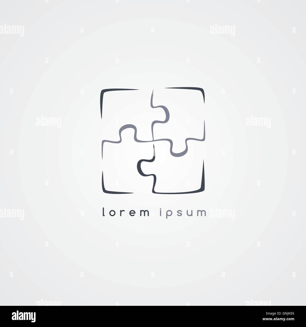 puzzle jigsaw logo sign template Stock Vector Image & Art - Alamy