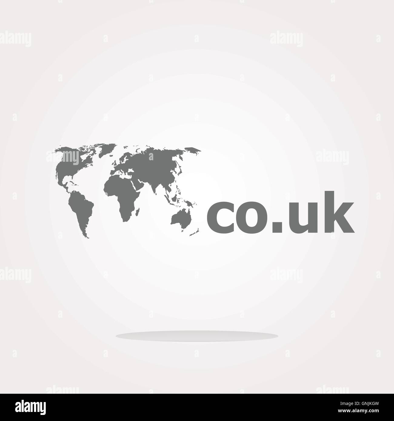 Domain CO.UK sign icon. Top-level internet domain symbol with world map ...