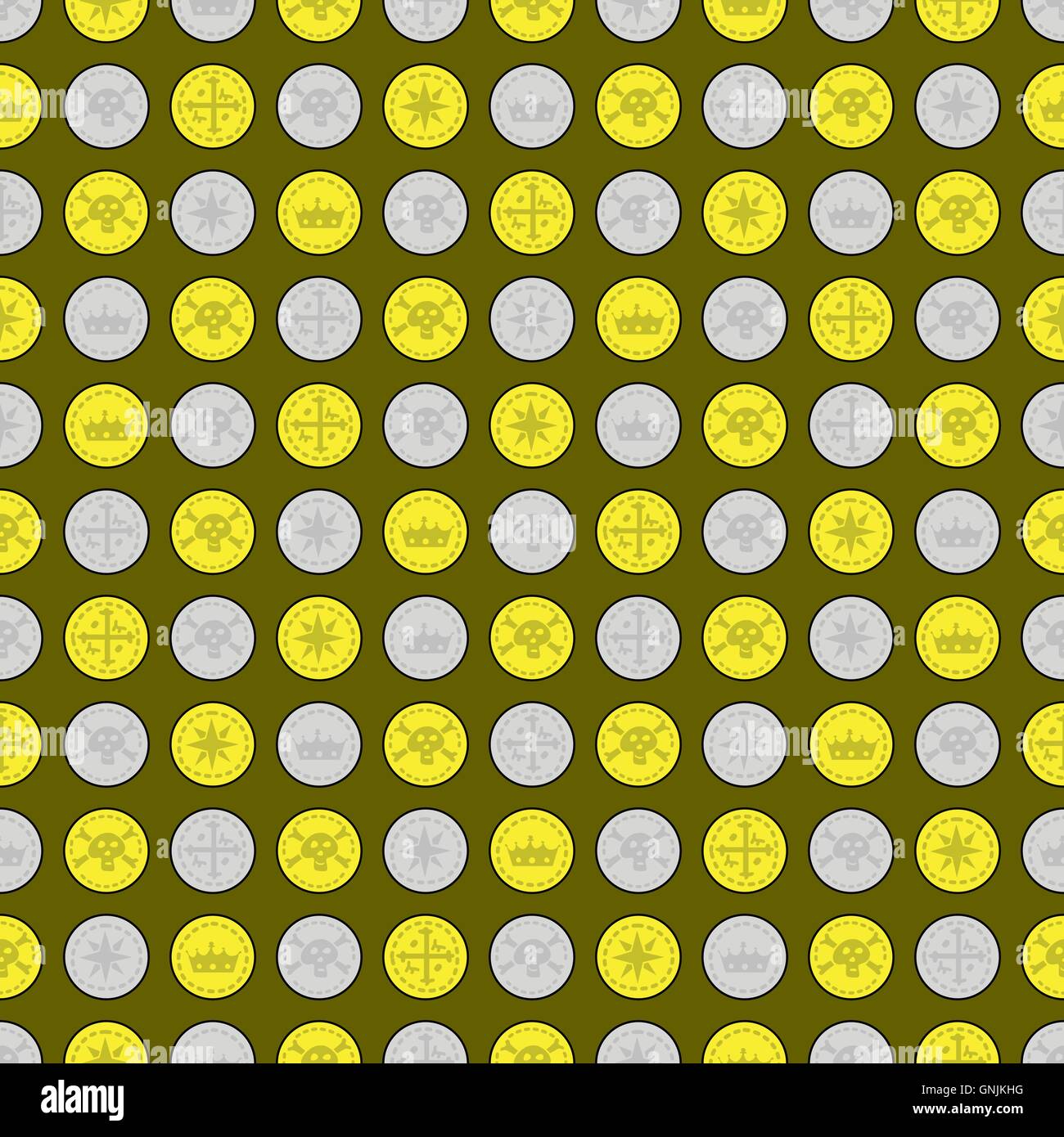 Gold coins treasure Stock Vector Images - Alamy