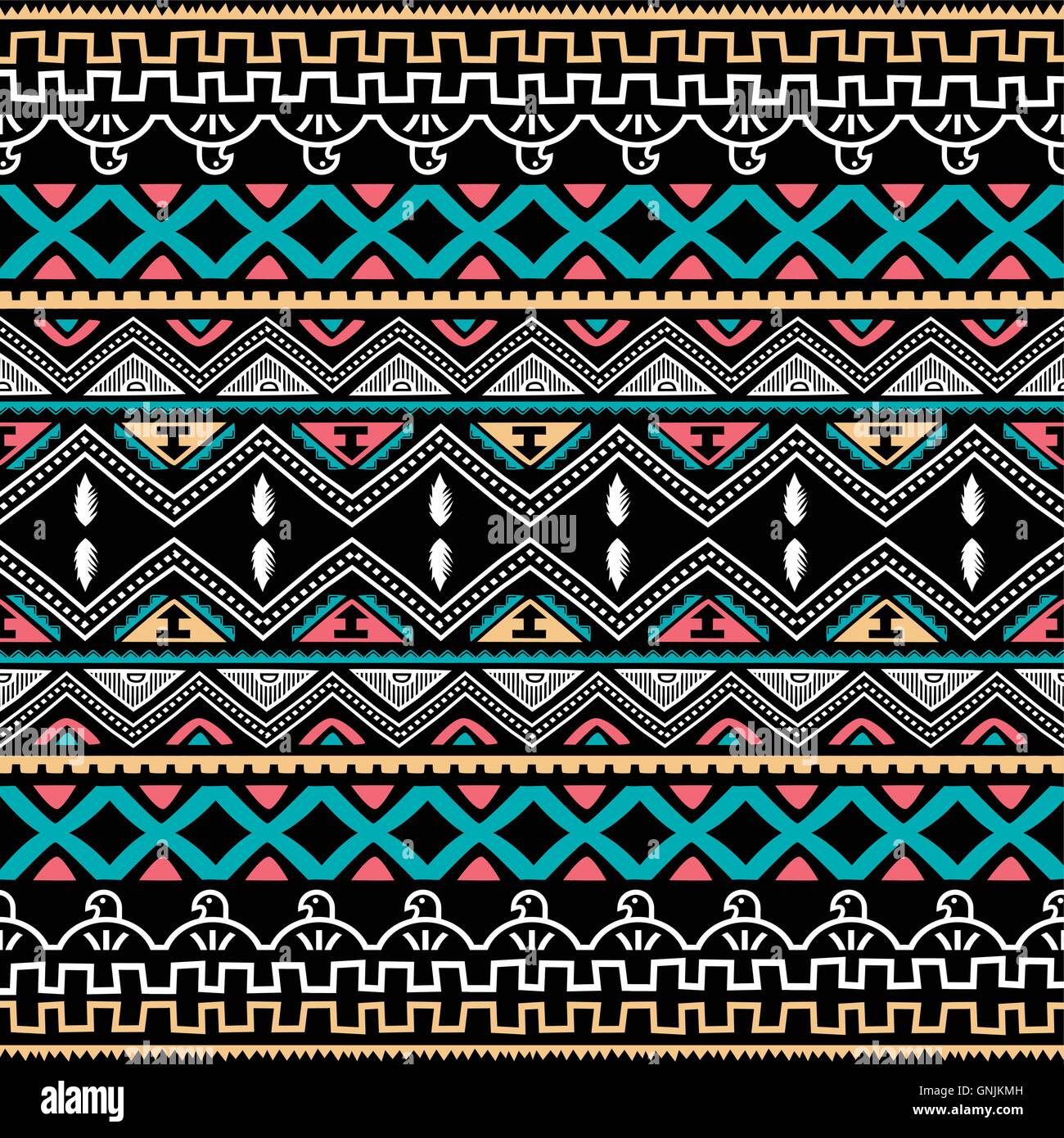 color native ethnic seamless pattern Stock Vector Image & Art - Alamy