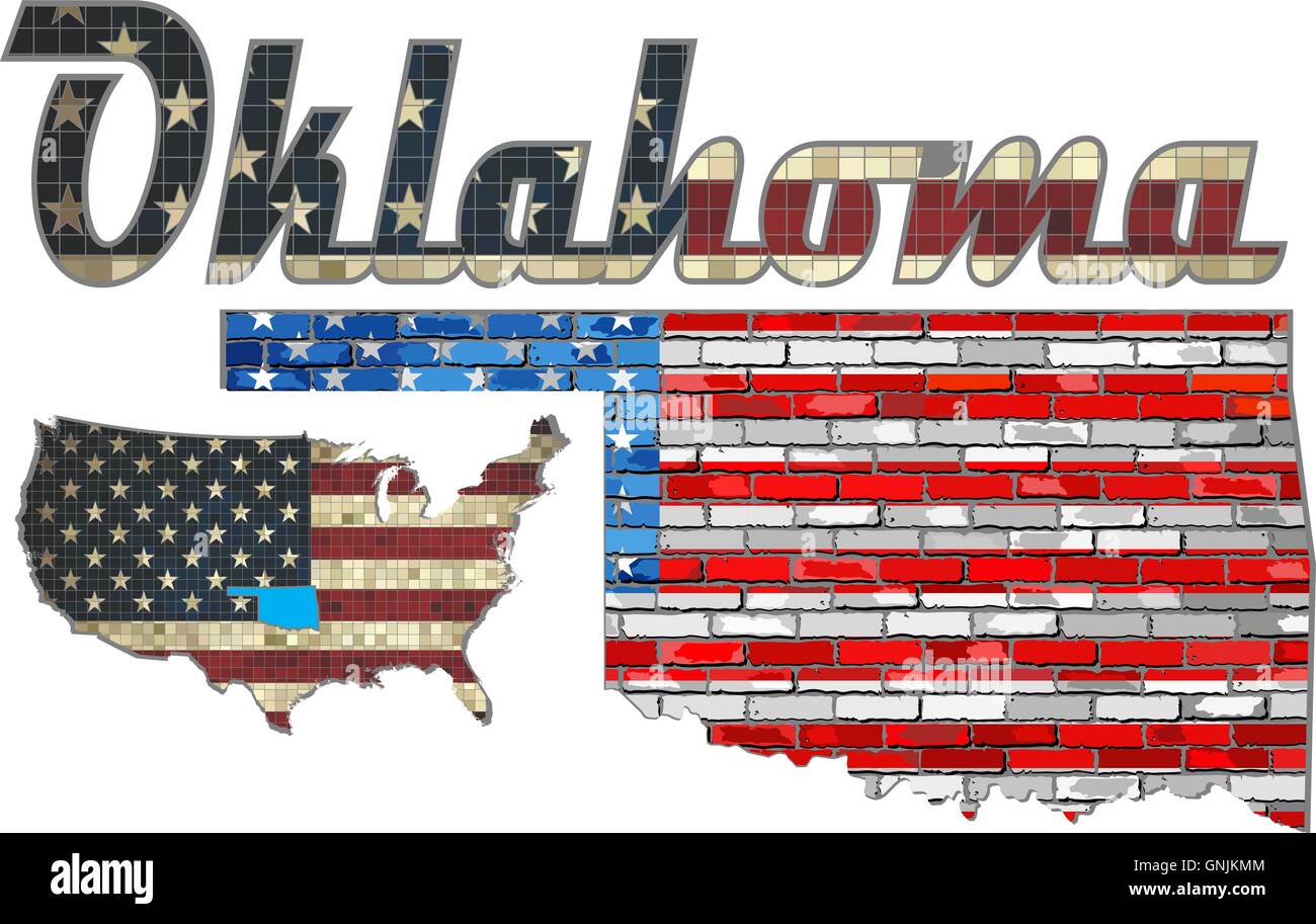 Flag us state oklahoma Stock Vector Images - Alamy
