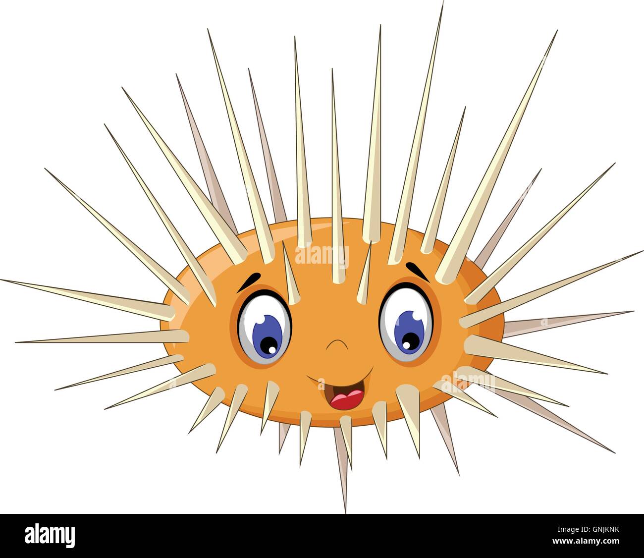cute sea urchin smiling Stock Vector Image & Art - Alamy