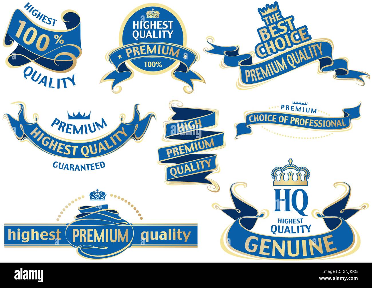 Gold ribbon banner sticker hi-res stock photography and images - Alamy