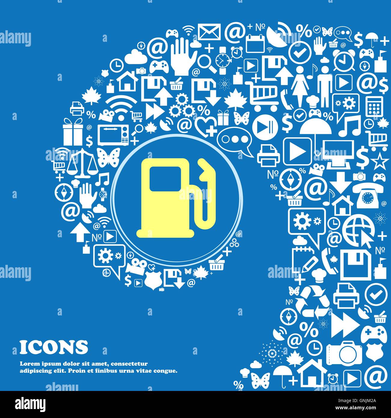 Petrol or Gas station, Car fuel sign symbol. Nice set of beautiful ...