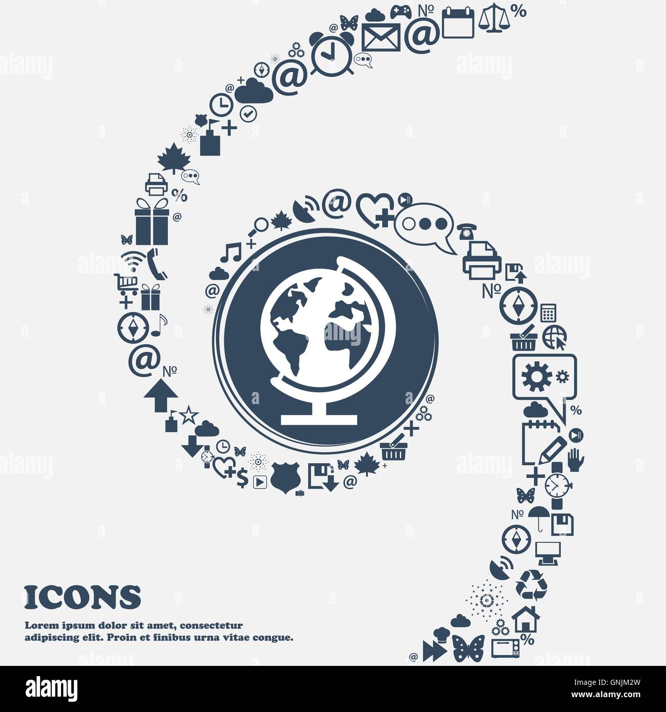 Globe sign icon. World map geography symbol. Globes on stand for ...