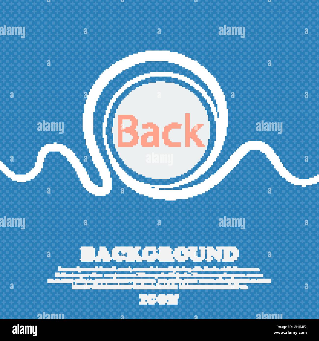 Arrow sign icon. Back button. Navigation symbol. Blue and white ...