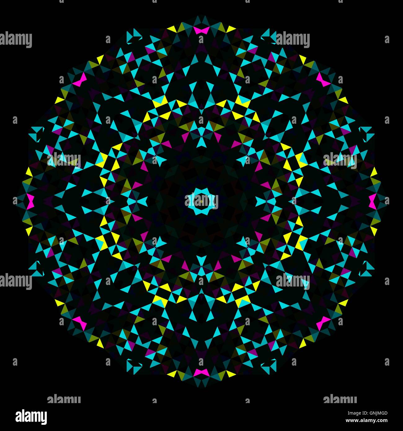 Yellow kaleidoscope graphic Stock Vector Images - Alamy