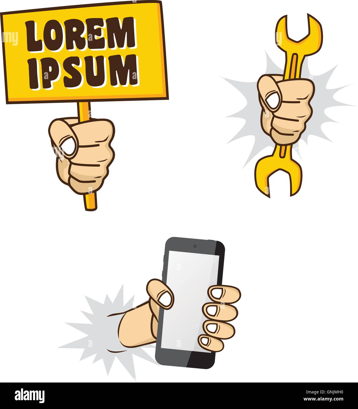 hand holding object set Stock Vector Image & Art - Alamy