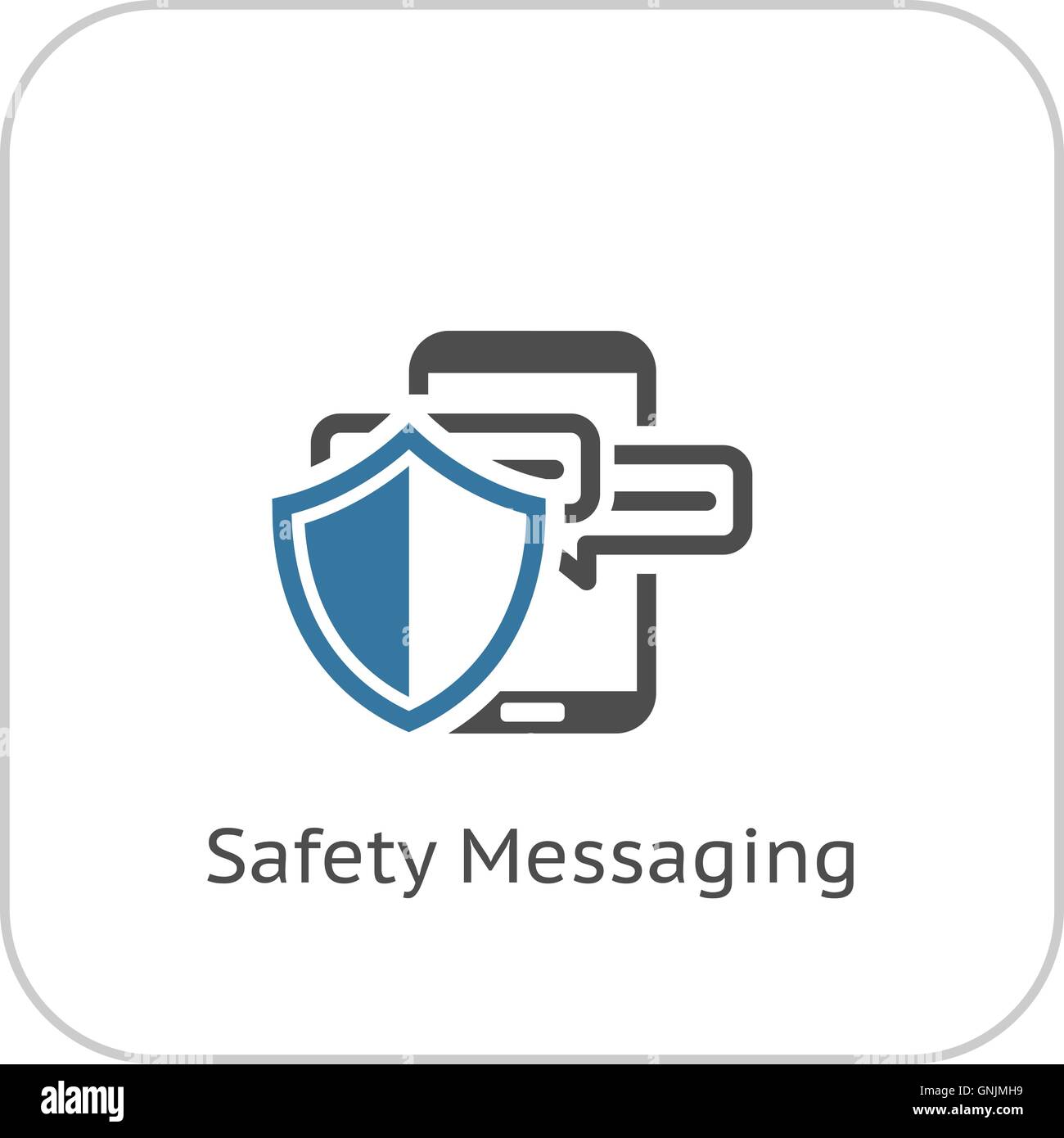 Safety Messaging Icon. Flat Design Stock Vector Image & Art - Alamy