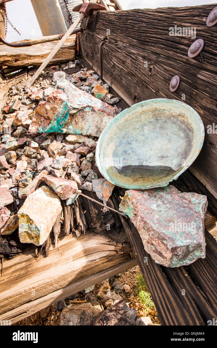 Old Gold Panning Equipment Chloride Arizona Stock Photo - Alamy