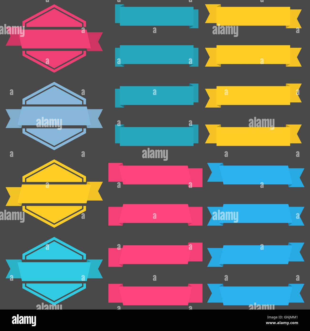 Set of paper banners, vector illustration Stock Vector Image & Art - Alamy