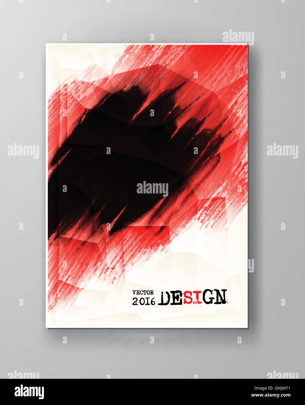 Brochure red black paint backgrounds Stock Vector Images - Alamy