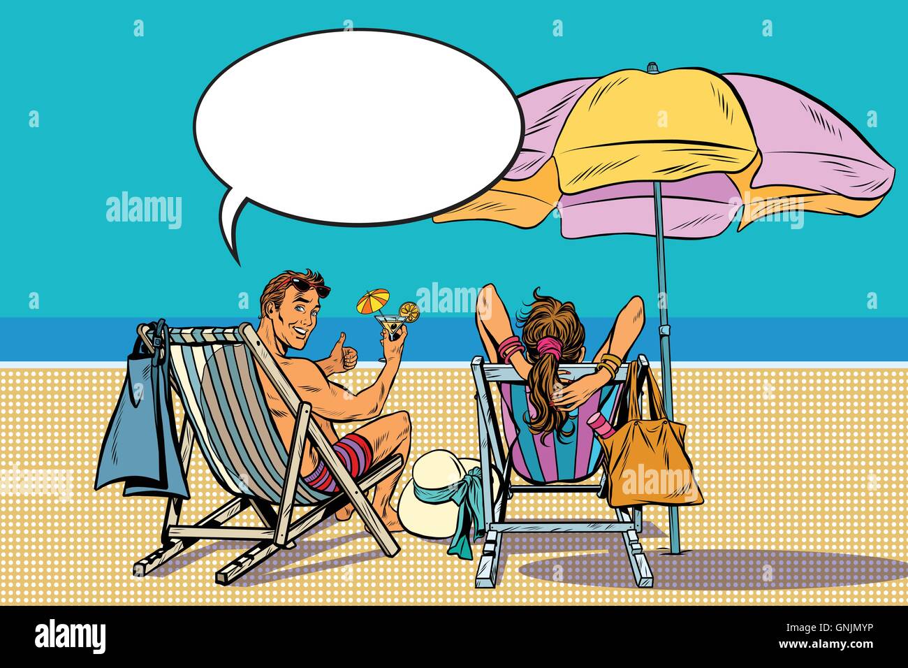 Woman Beach Chair Sun Book Stock Vector Images Alamy