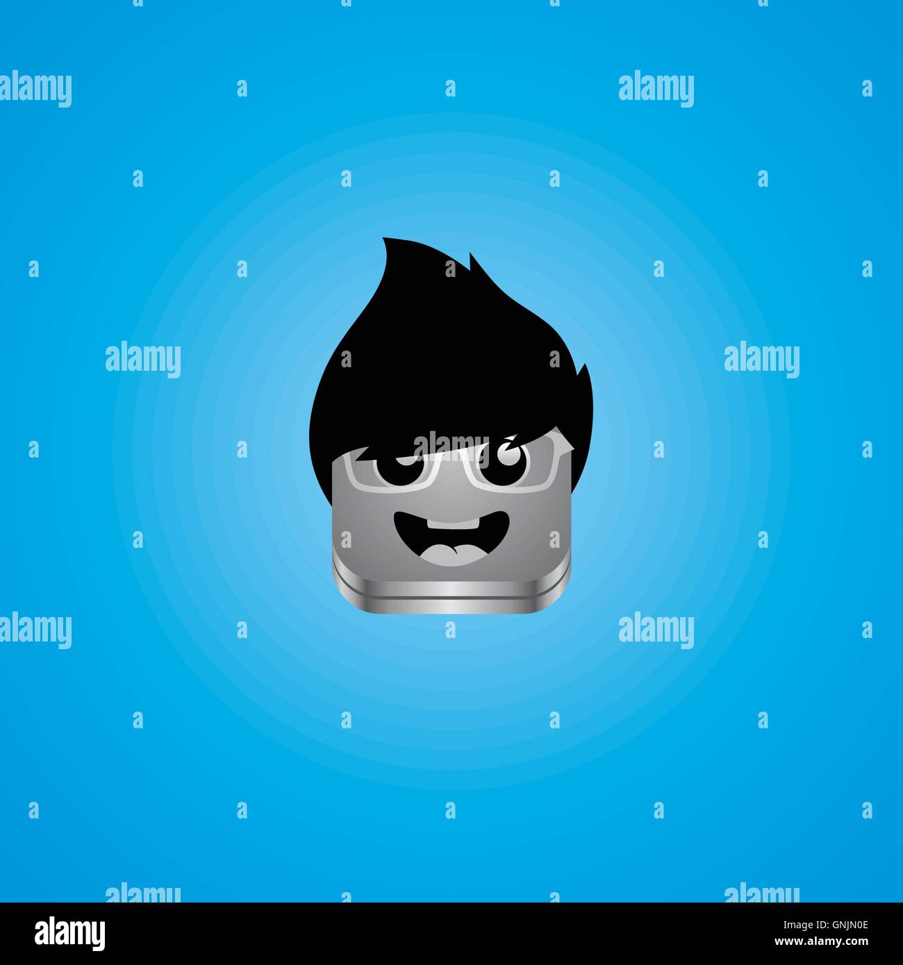 geek guy avatar portrait Stock Vector Image & Art - Alamy