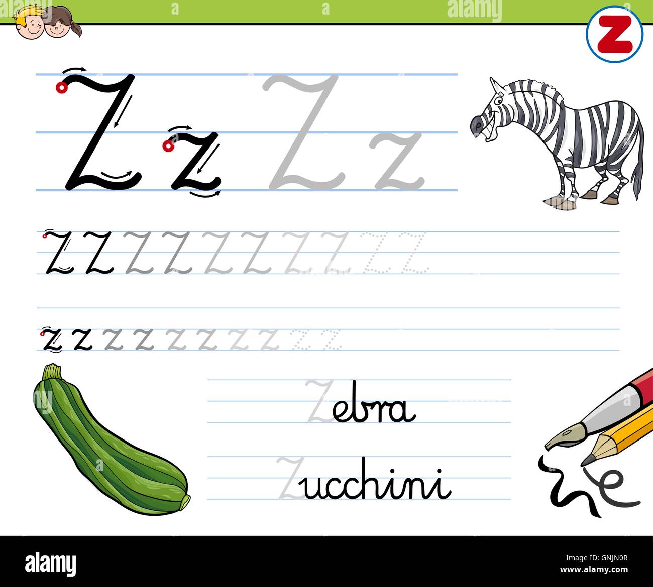 how to write letter z Stock Vector Image & Art - Alamy