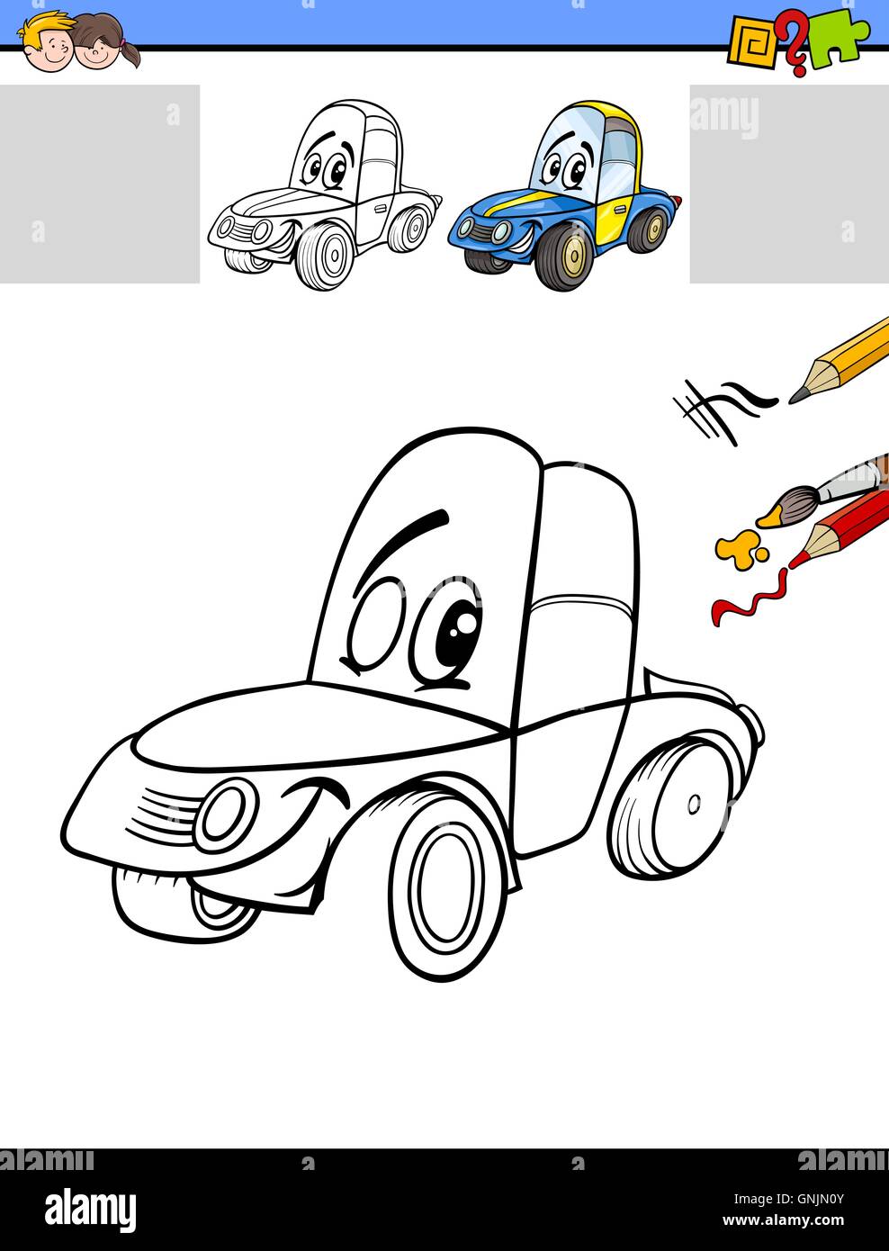 drawing and coloring activity Stock Vector Image & Art - Alamy