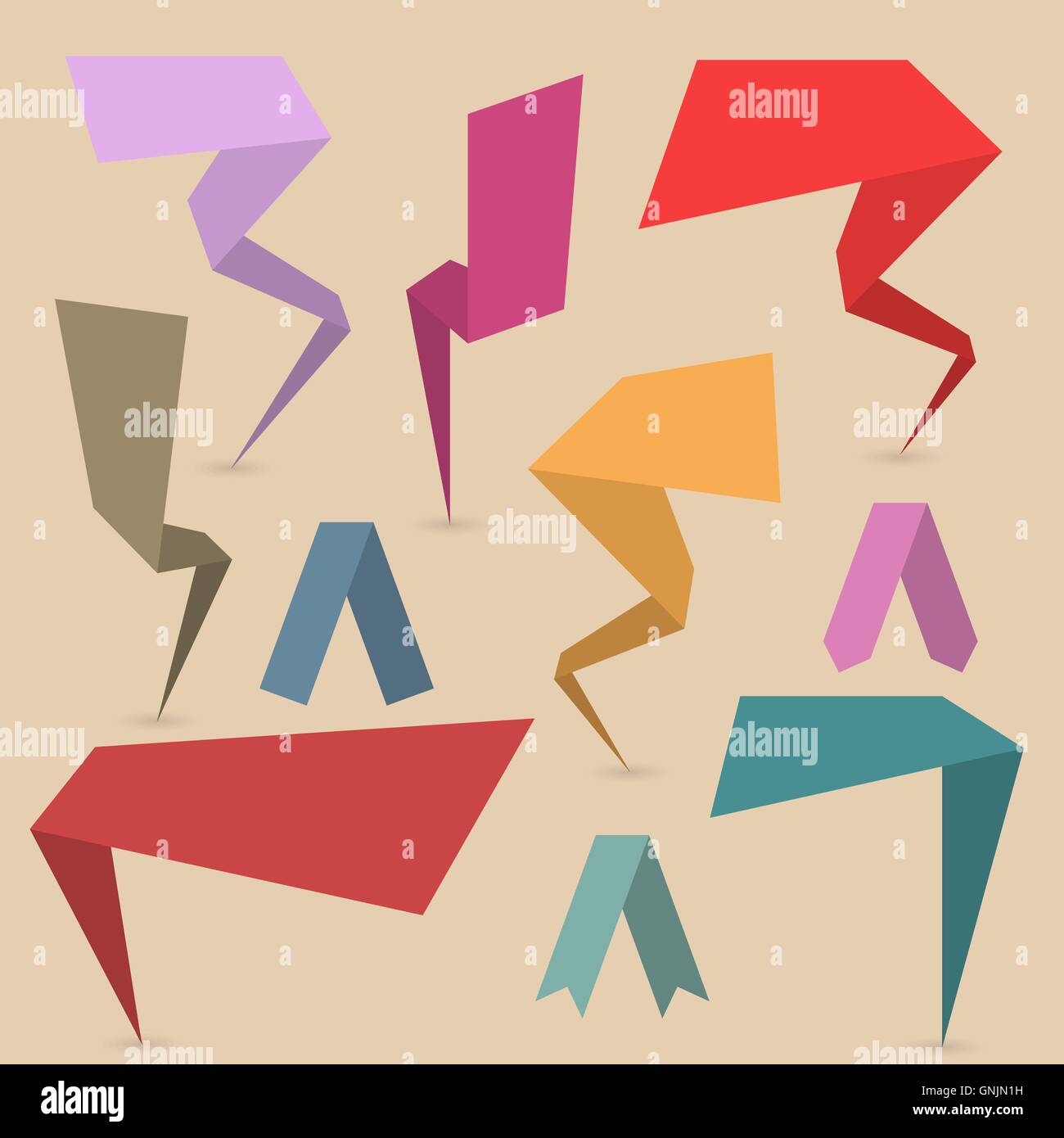 Set paper design elements, vector illustration Stock Vector Image & Art ...