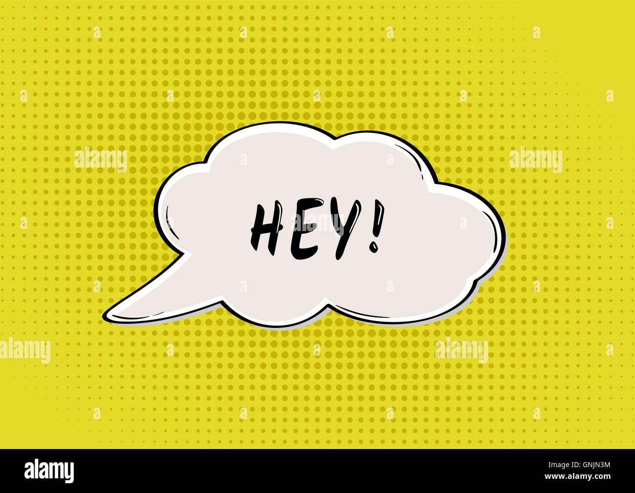 HEY comic bubble Stock Vector Image & Art - Alamy