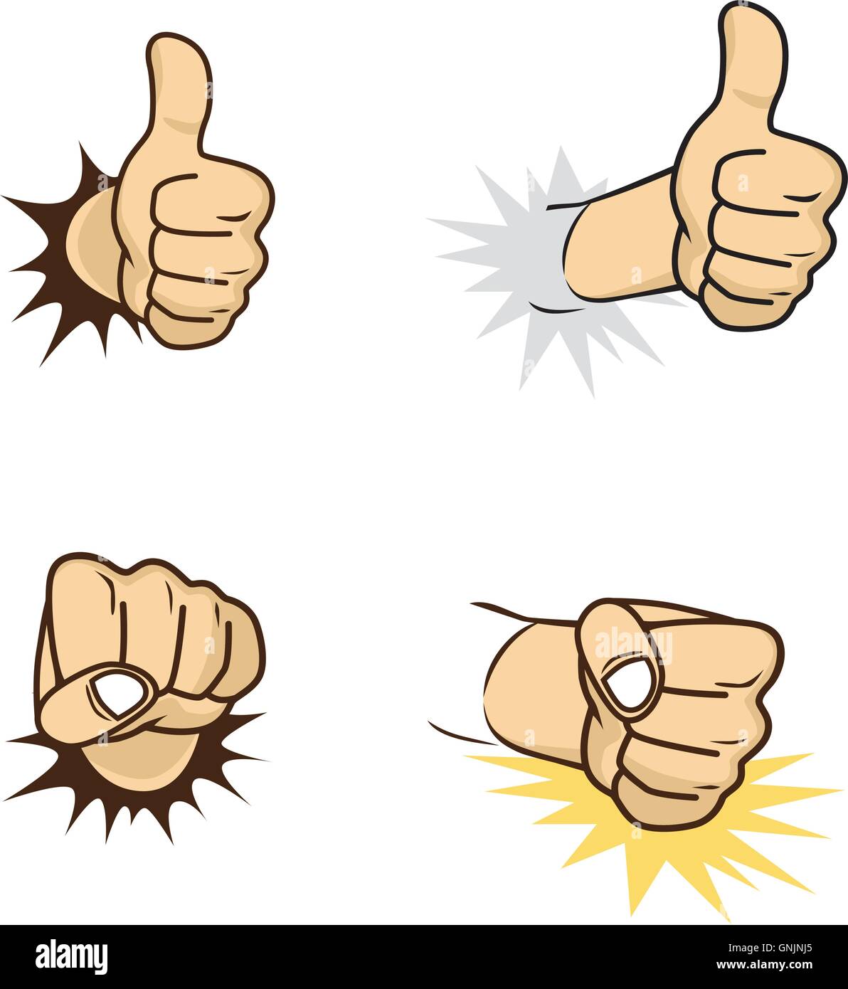 hand sign gesture cartoon theme Stock Vector Image & Art - Alamy