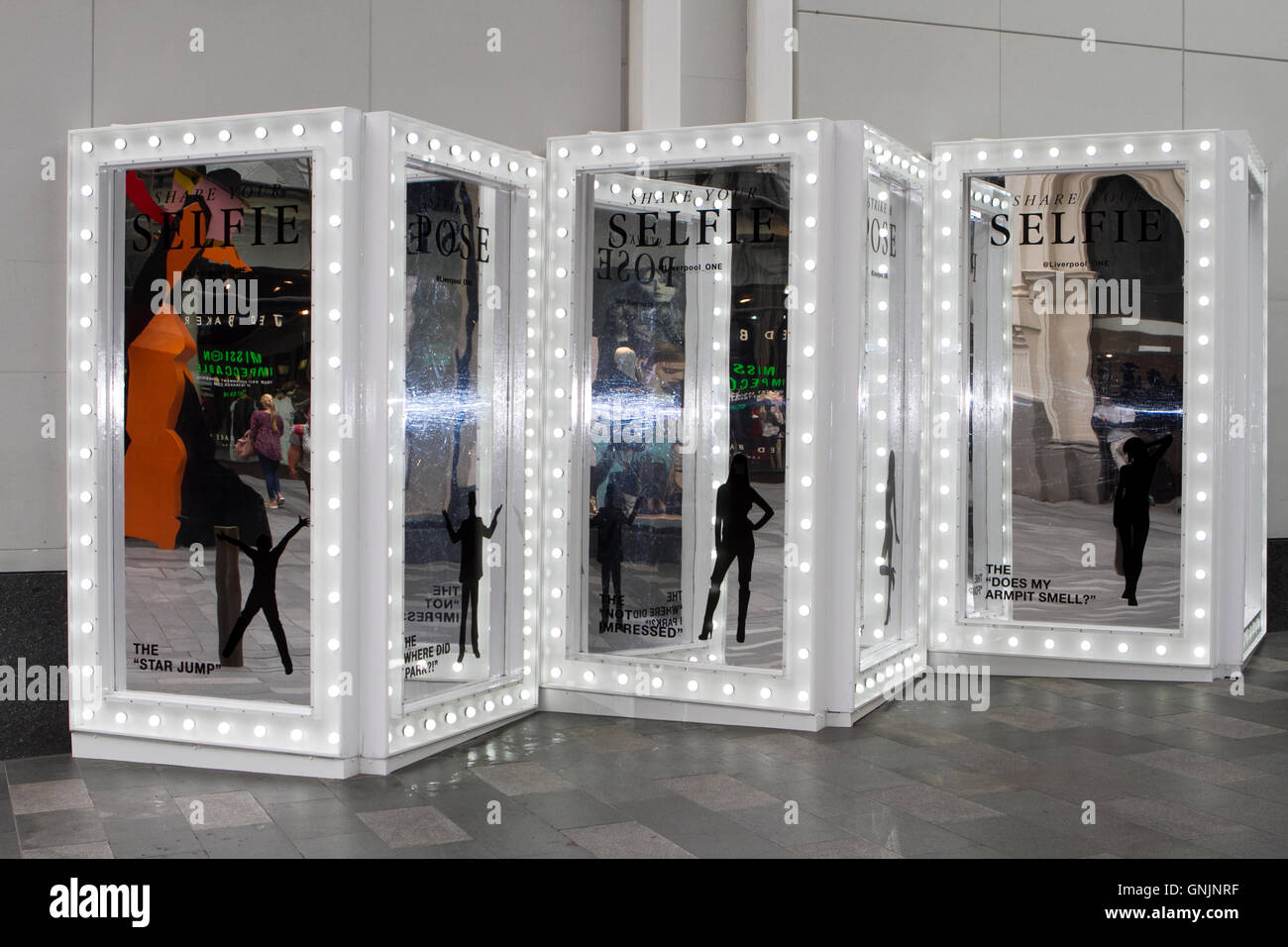 Invitation to take a Selfie in distorting mirrors, Liverpool One ...