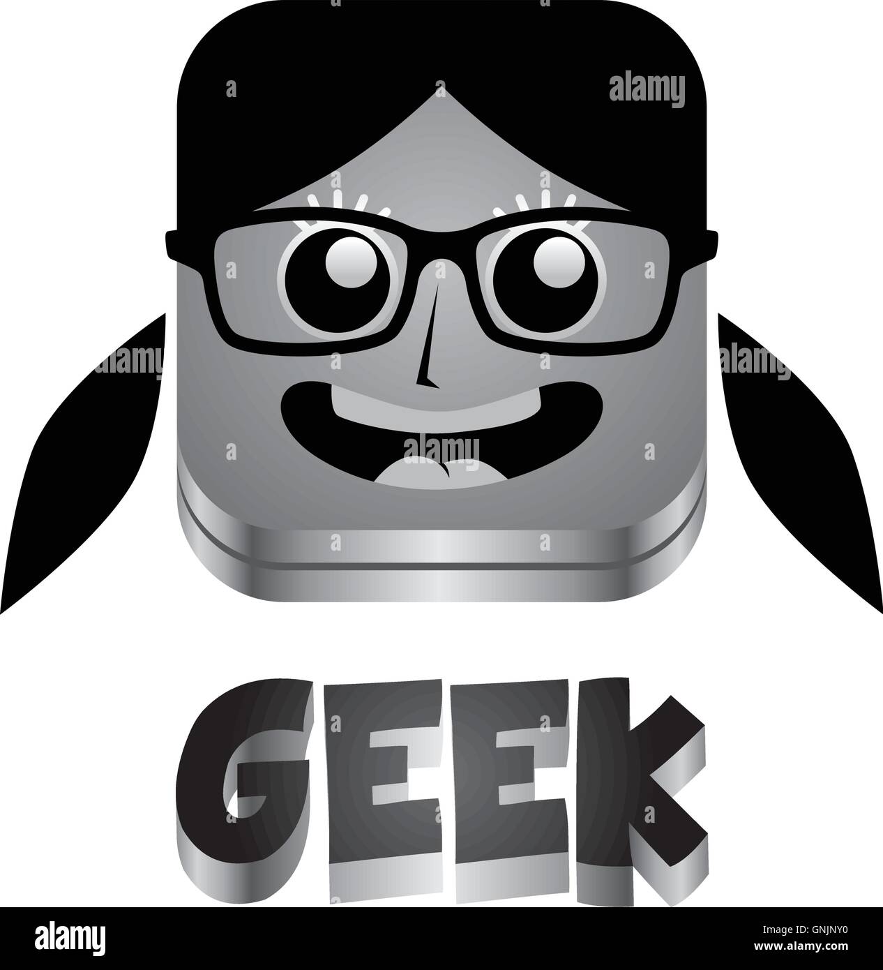 geek girl avatar portrait Stock Vector Image & Art - Alamy