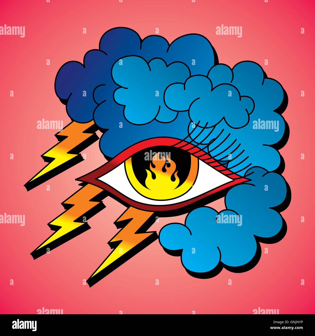 flame eye symbol theme Stock Vector Image & Art - Alamy