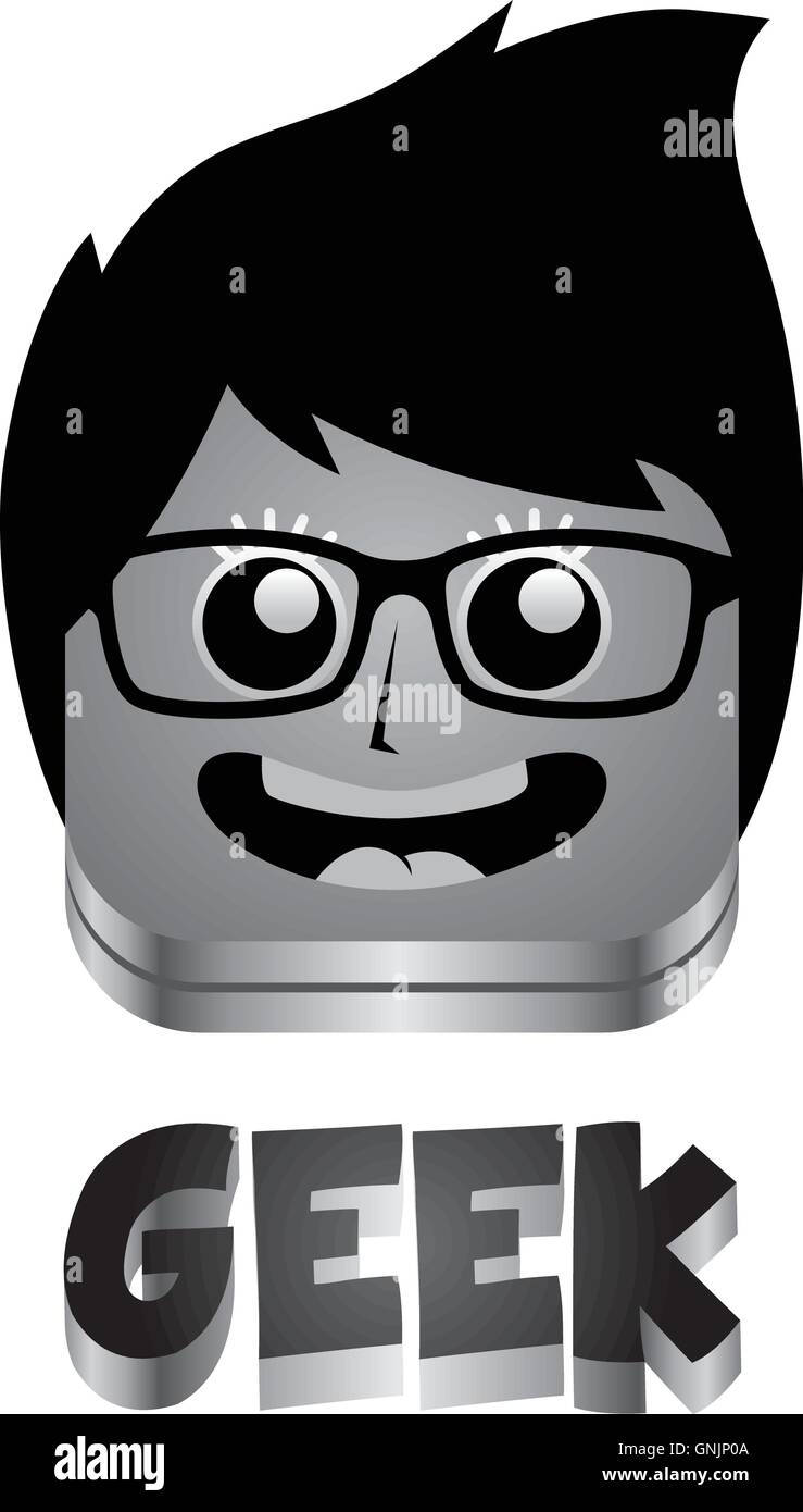 geek girl avatar portrait Stock Vector Image & Art - Alamy
