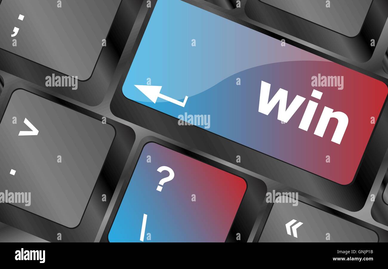 win word on computer keyboard key button . keyboard keys. vector ...