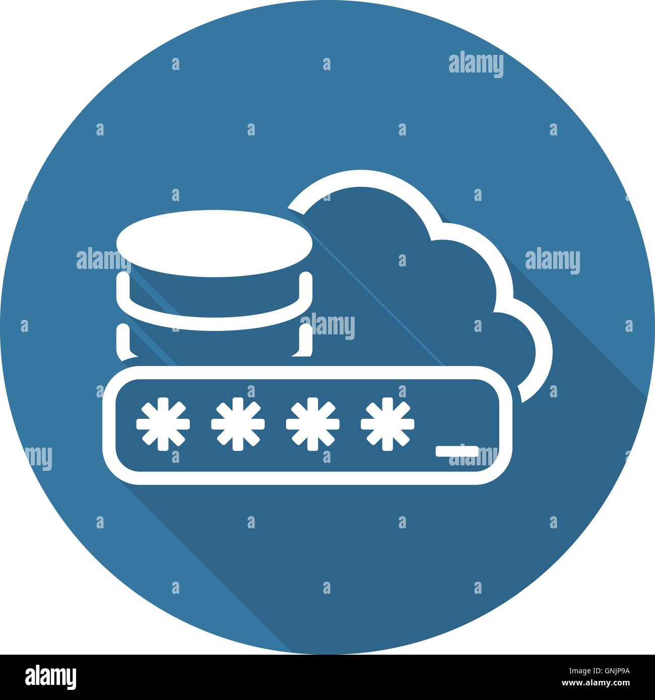 Secure Cloud Storage Icon. Flat Design Stock Vector Image & Art - Alamy