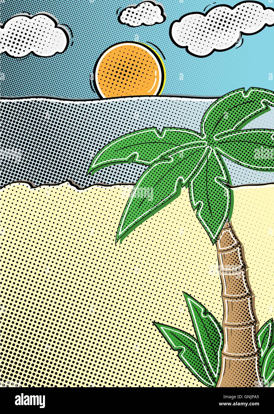 comic beach background Stock Vector Image & Art - Alamy