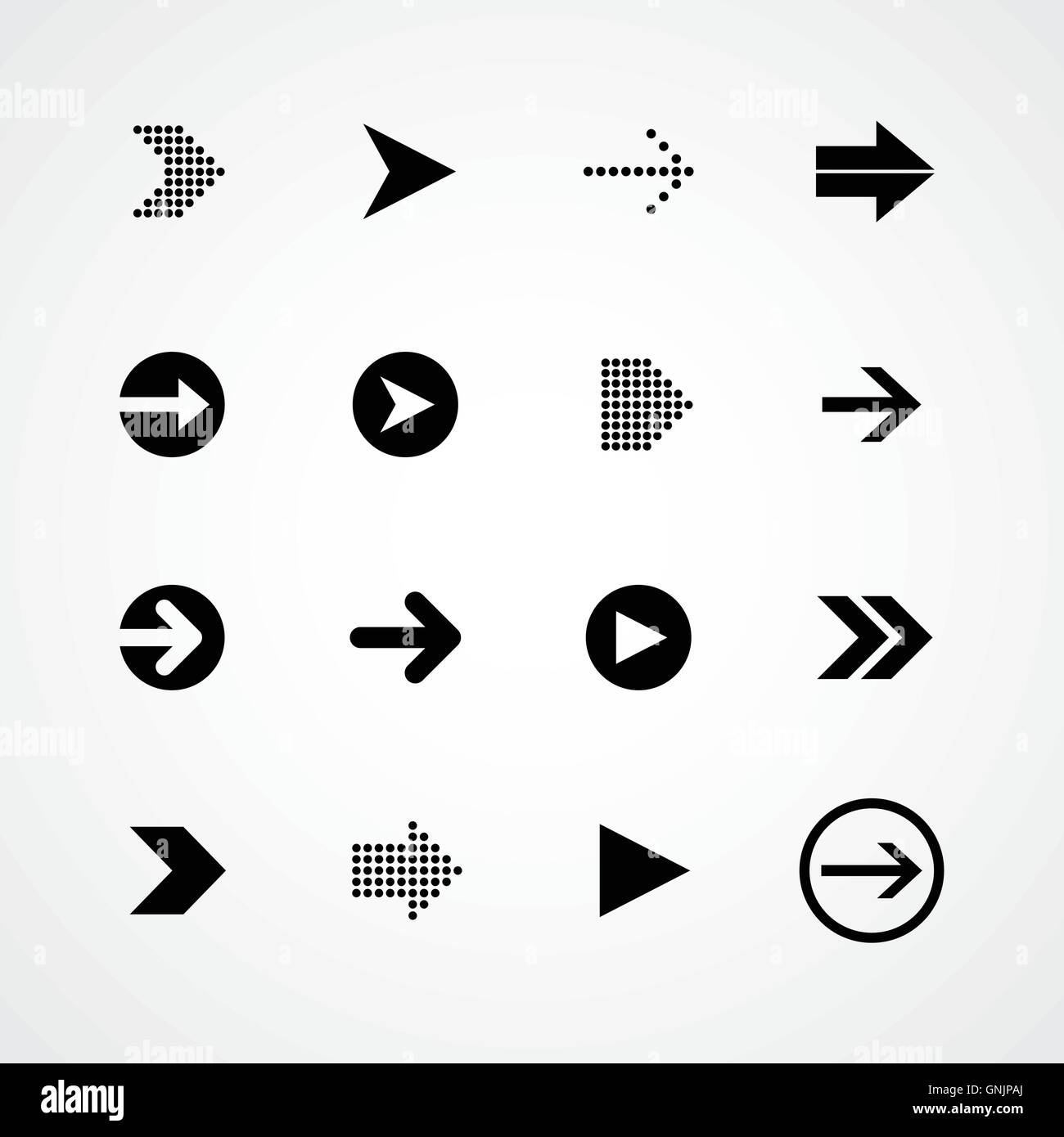 arrow media play icon theme logotype Stock Vector Image & Art - Alamy