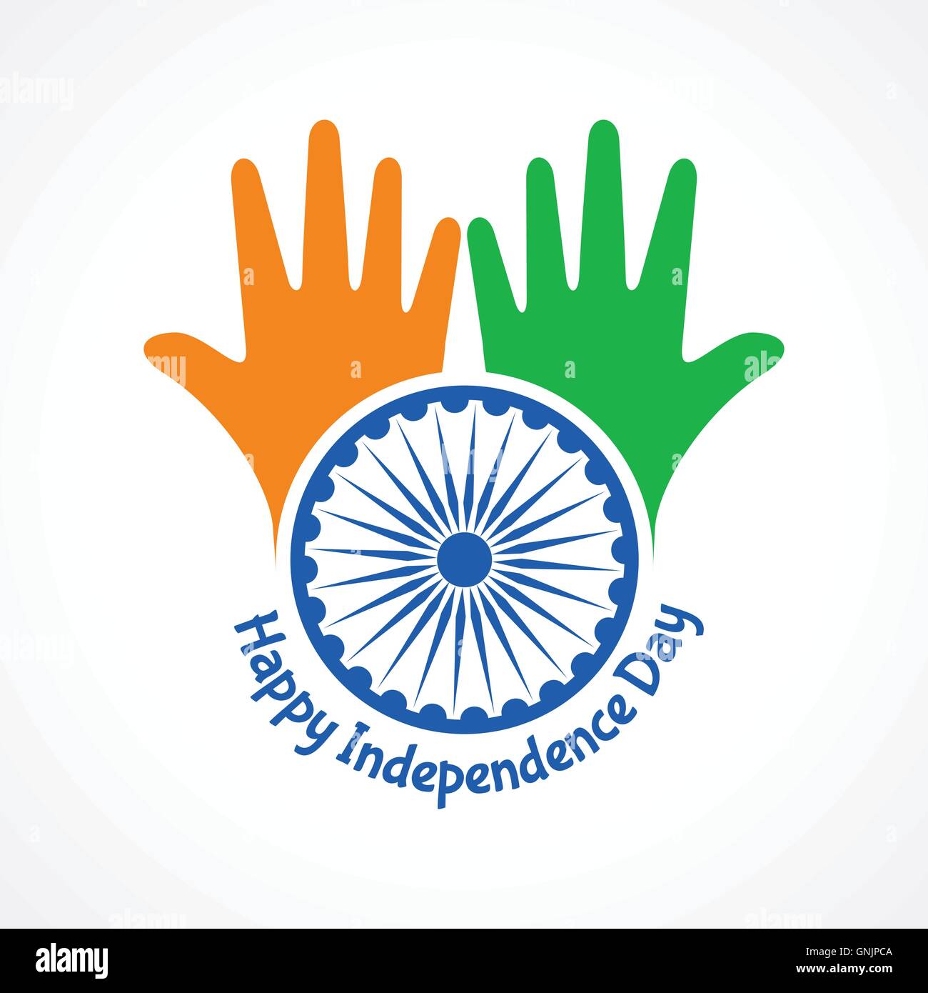 Independence Day greeting with hand stock vector Stock Vector Image ...