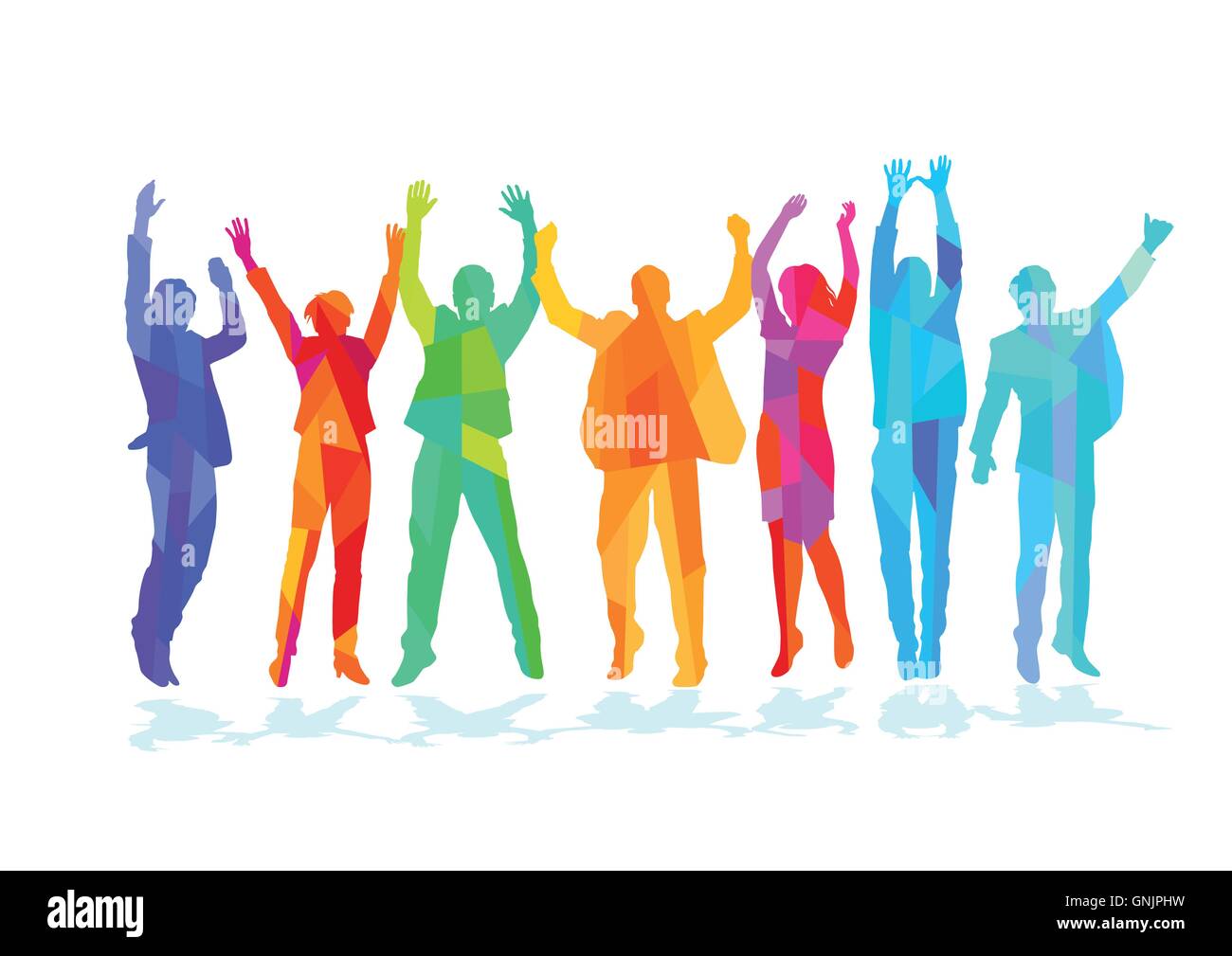 Colors Joyful jubilant people Stock Vector Image & Art - Alamy