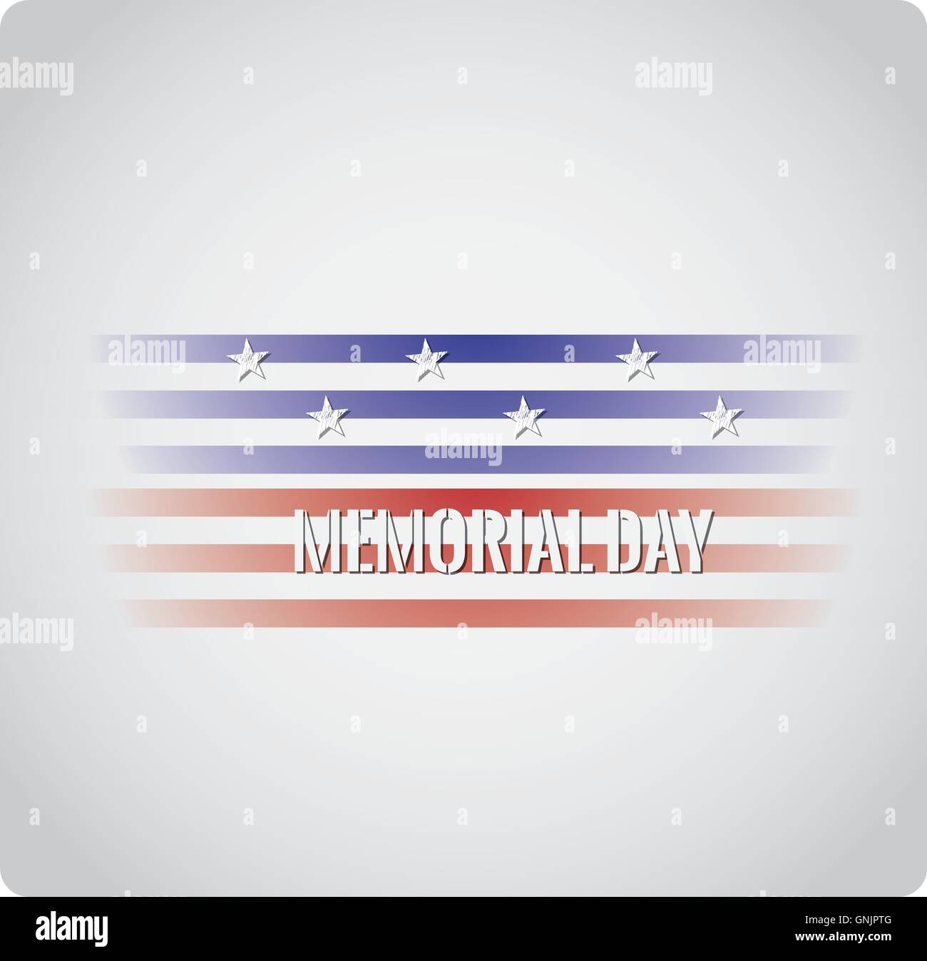 Grey background with text and colored stripes for memorial day ...