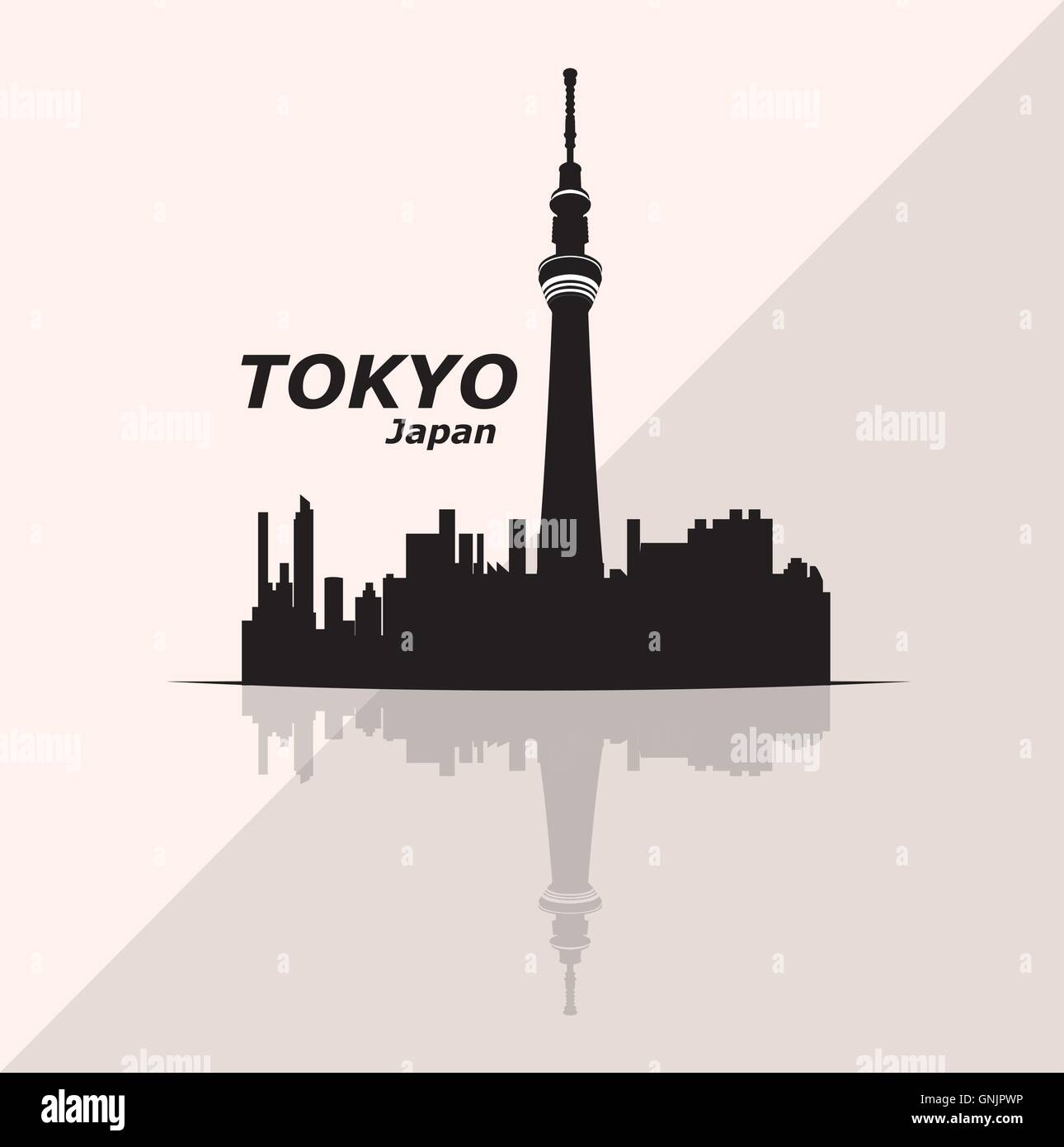 Tokyo skytree reflection Stock Vector Images - Alamy
