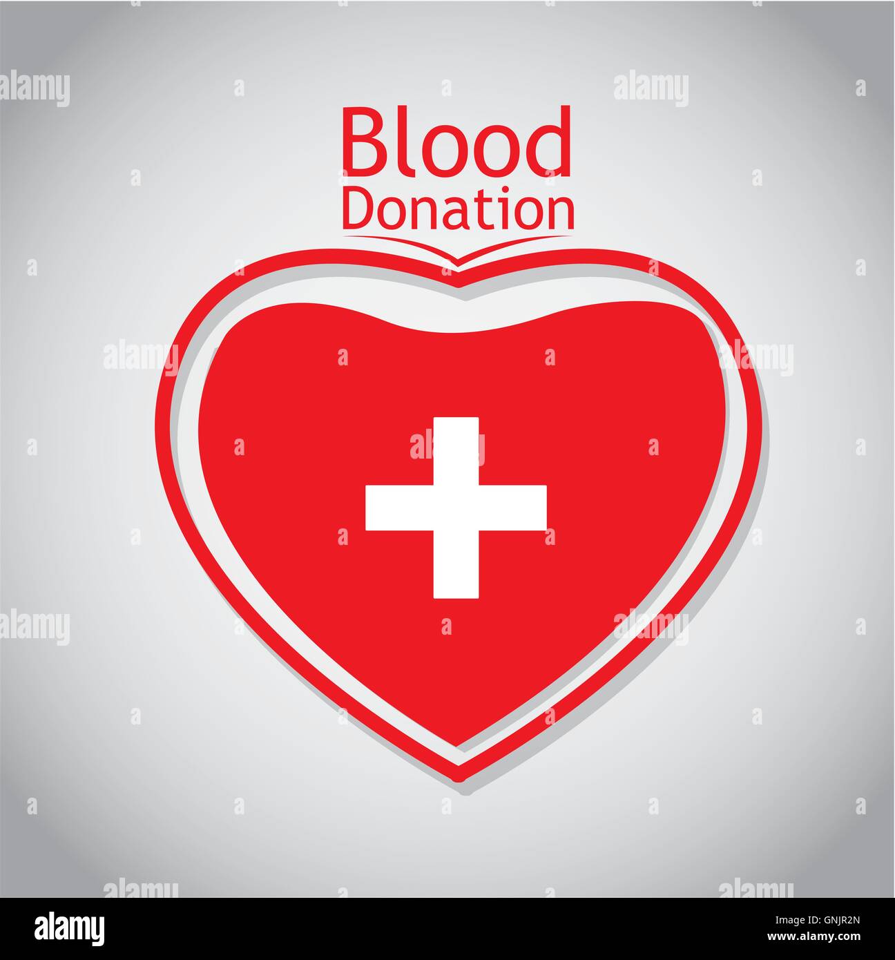 Isolated heart with text and a cross shape on a colored background ...