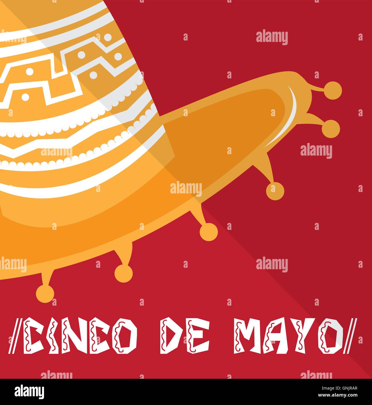 Traditional mexican hat and text on a colored background Stock Vector ...