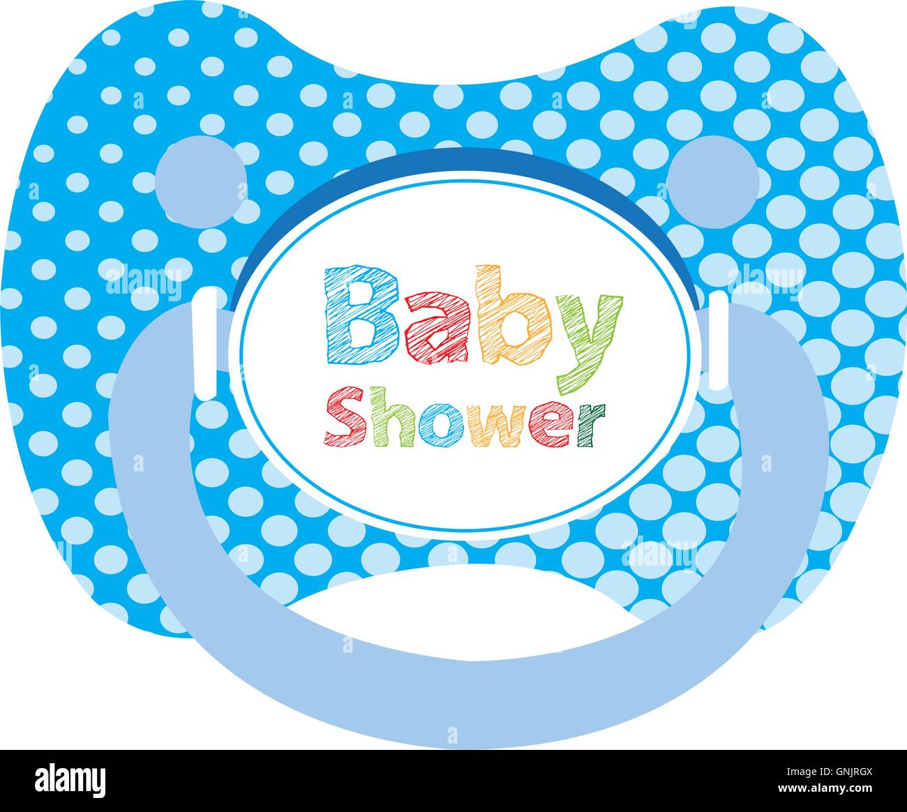 Isolated pacifier with texture and text on a white background Stock ...