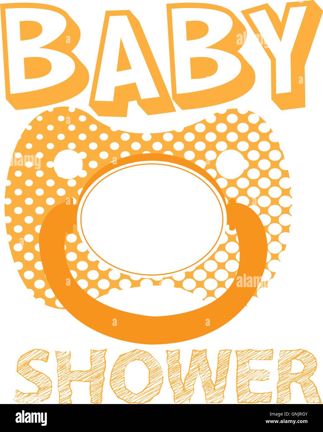 Isolated pacifier with texture on a white background with text Stock ...