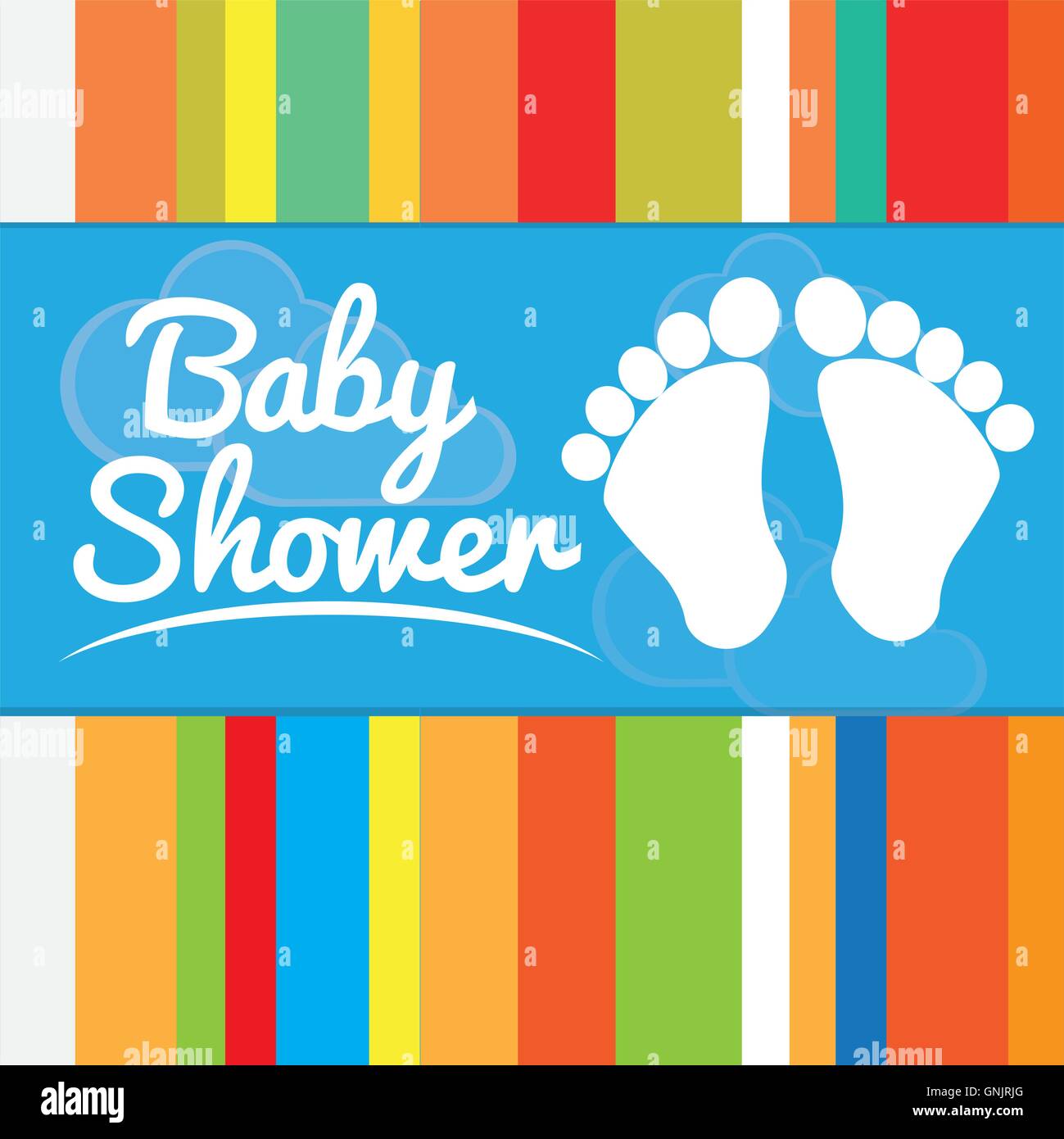 Colored background with text and a pair of footprints Stock Vector ...