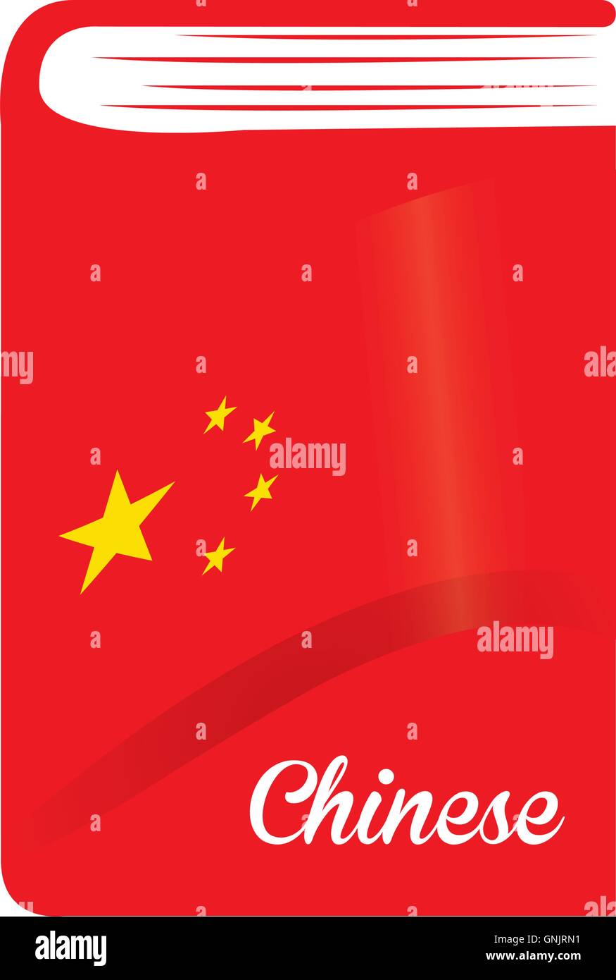 Isolated dictionary with the chinese flag and text on a white ...