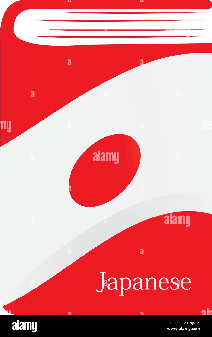 Isolated dictionary with the japanese flag and text on a white ...
