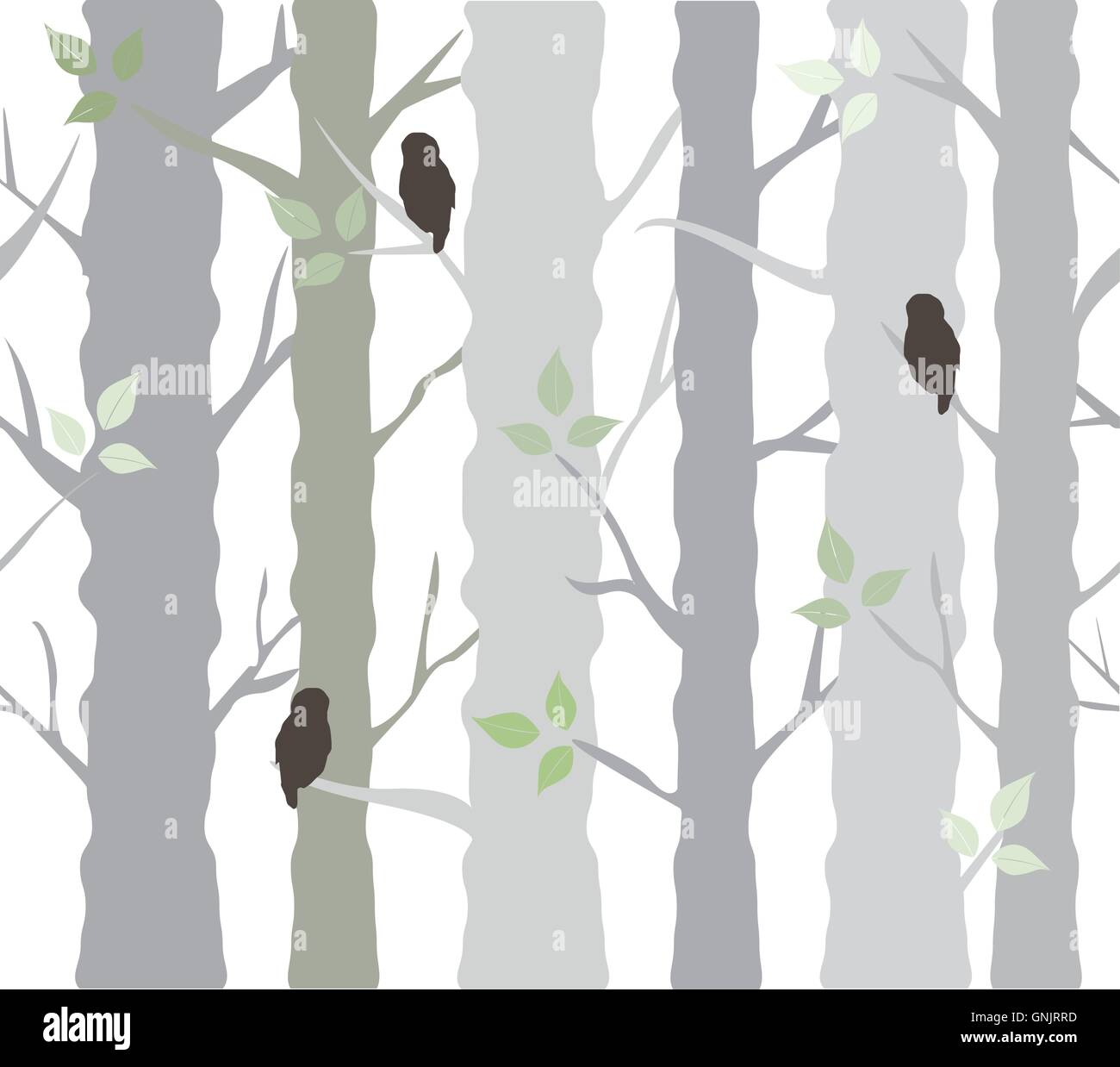tree background with owls Stock Vector Image & Art - Alamy